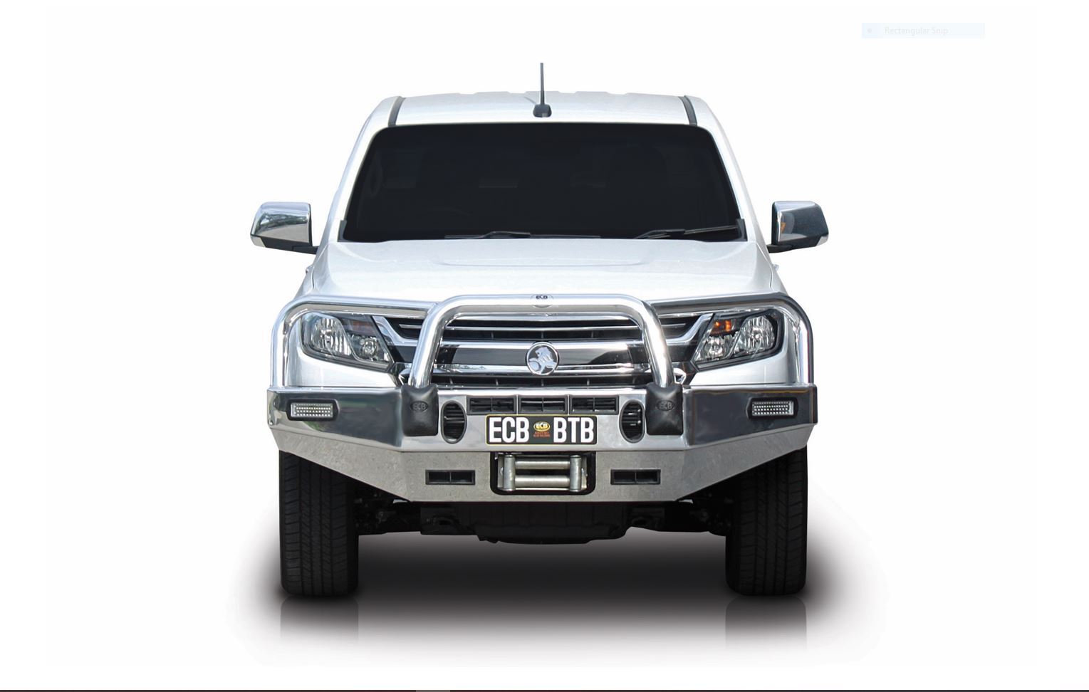 ECB Silver Hammertone Winch BullBar to suit Holden Colorado LS-LT-LTZ ...