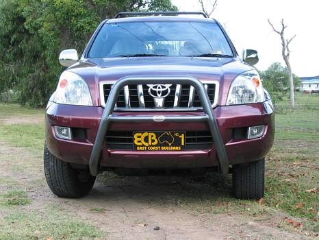 ECB Textura Black Nudge Bar - Series 2 to suit Toyota Prado 120 Series ...