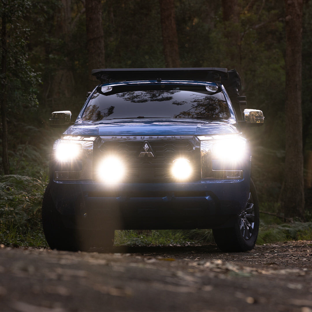 Bushranger Night Hawk Behind Grille Twin 7" Driving Light Kit for ...