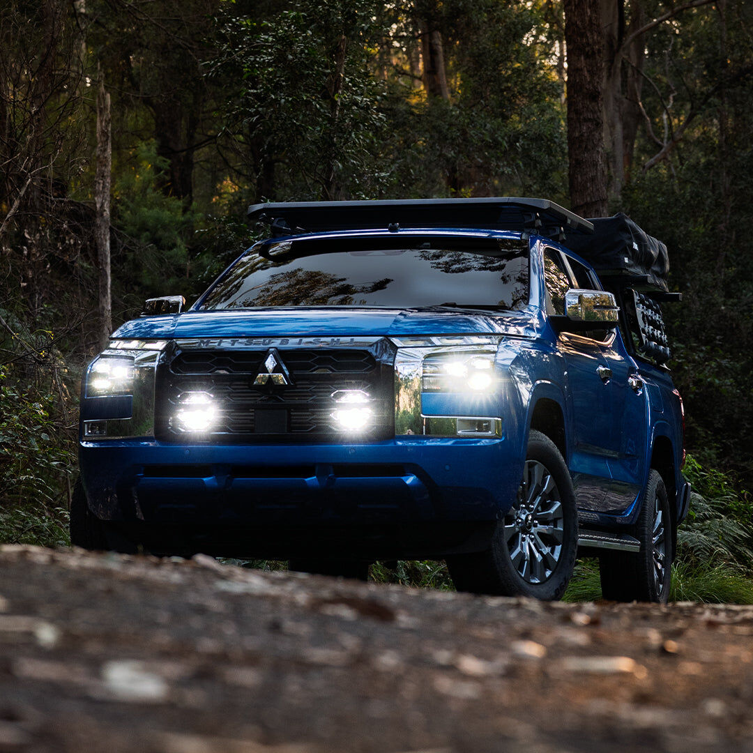 Bushranger Night Hawk Behind Grille Twin 7" Driving Light Kit for ...